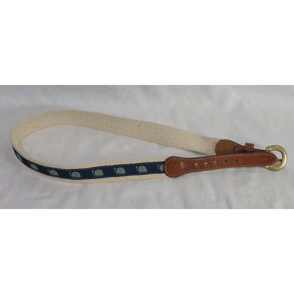 Unbranded | Accessories | Turtle Canvas Webbed Ribbon Belt Boy 26 Cream ...
